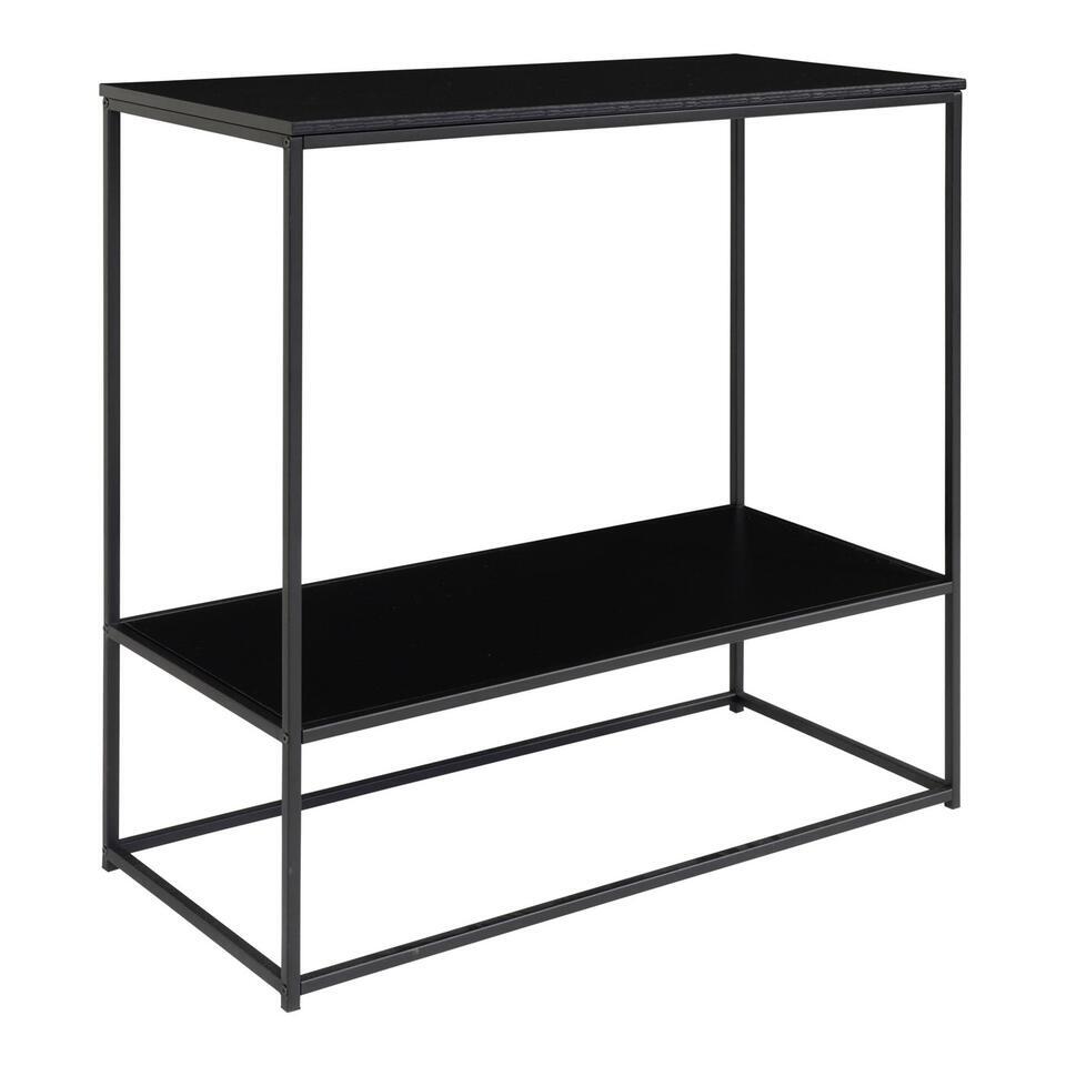 Sidetable Zwart Industrieel 80x36x80cm Vita Leen Bakker Sidetable Zwart Industrieel 80x36x80cm Vita Leen Bakker