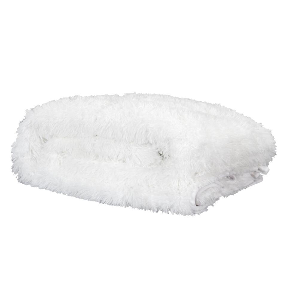 Nordix Verzwaringsdeken 7kg Bedsprei 150x200cm Wit Faux Fur | Leen Bakker