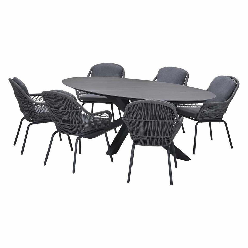 Garden Impressions Yima - Scot tuinset 7-delig Napoli grey | Leen Bakker
