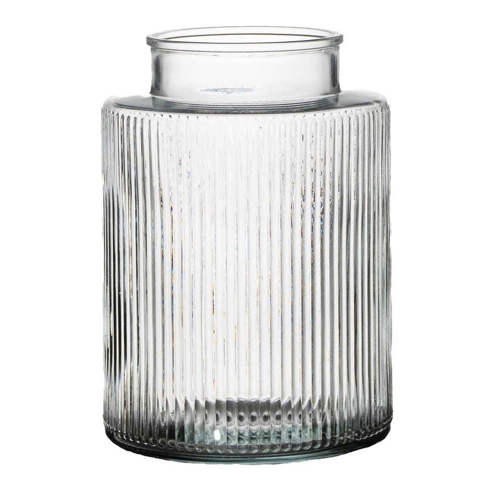 Hakbijl Glass Bloemenvaas Yara - transparant - glas - D13 x H18 | Leen ...
