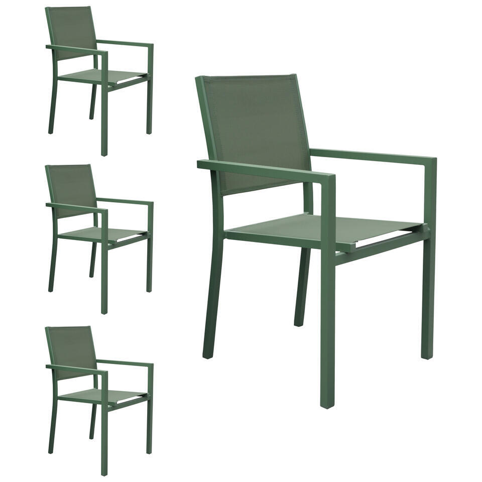 Happy Garden Stoel - Groen - Aluminium | Leen Bakker
