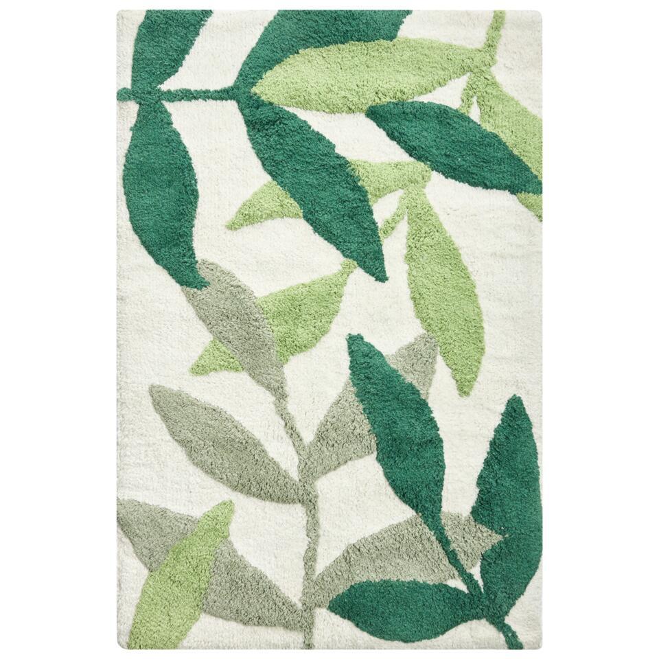 ASAN - Badmat - Groen - 60 x 90 cm - Katoen | Leen Bakker