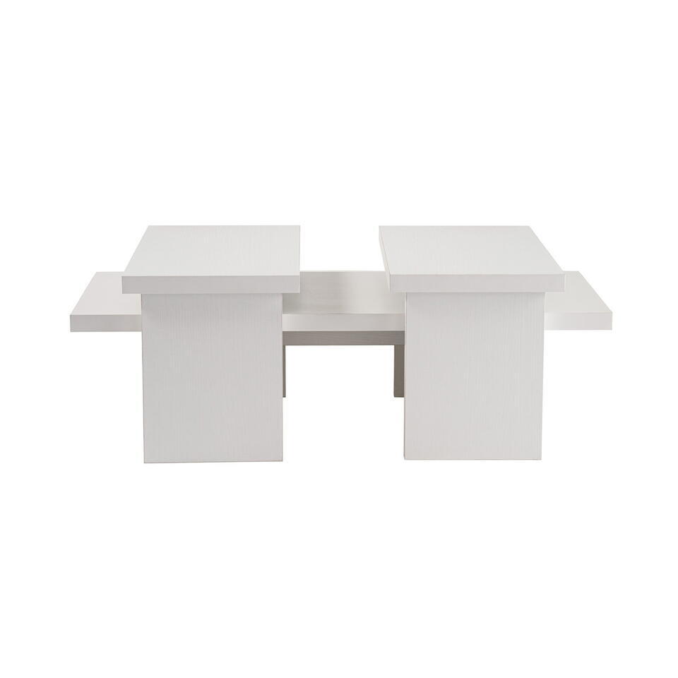 Salontafel Rechthoek Wit - 110x45x42cm - Sanctuary | Leen Bakker