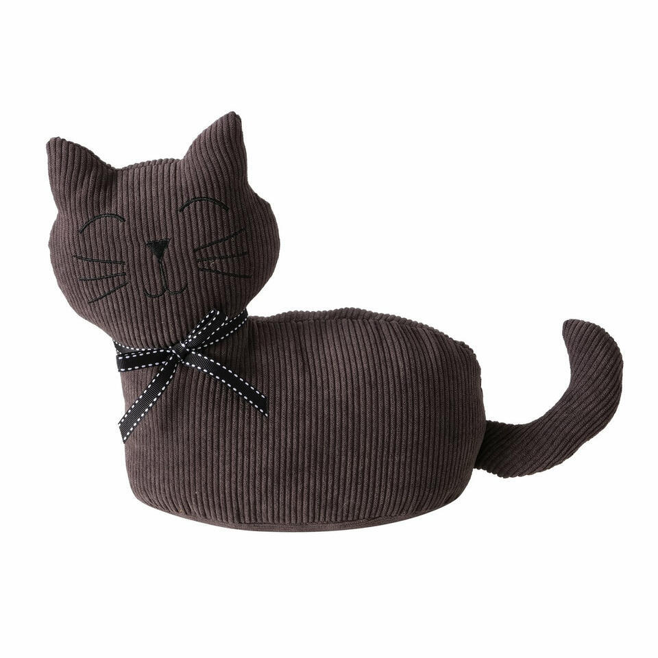 Boltze deurstopper Katje - 1 kilo - bruin - 28 x 11 cm | Leen Bakker