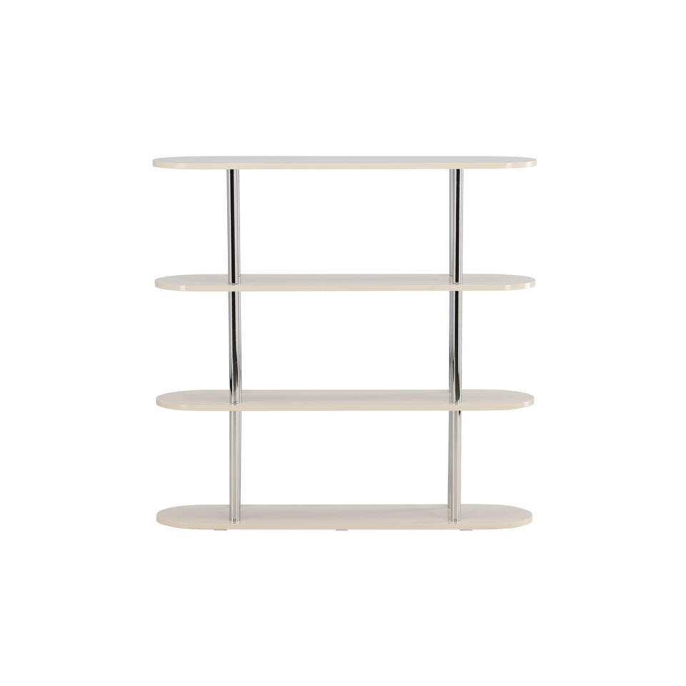 Kast Wit/Chrome - 120x30x116cm - Zino | Leen Bakker
