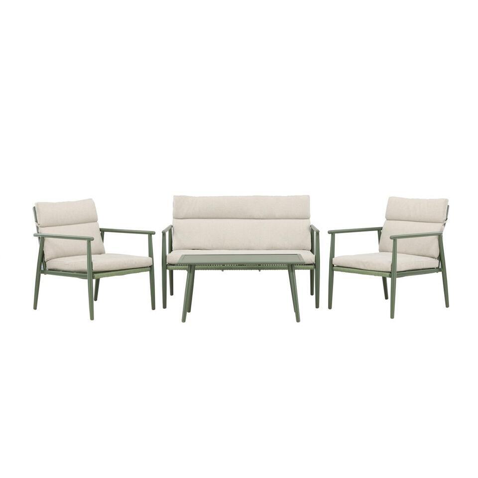 Svea - Mustafa bankstel - groen/beige | Leen Bakker