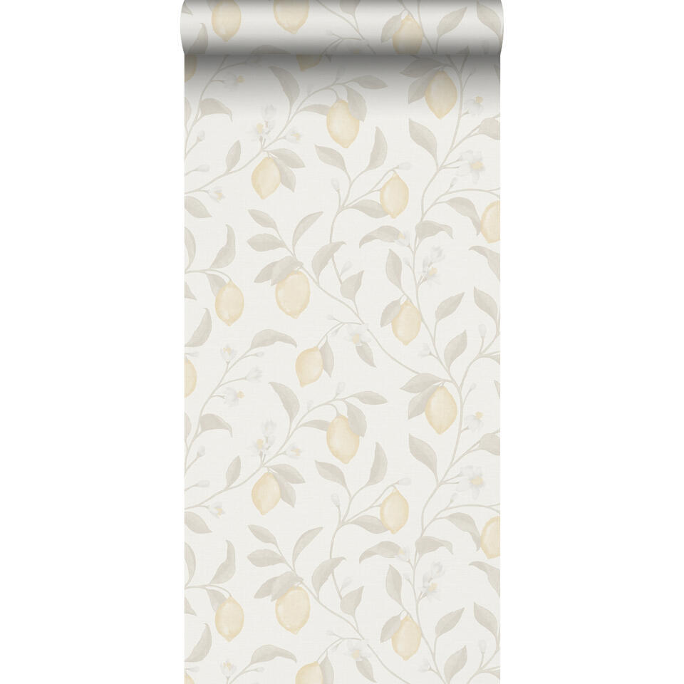 Sanders & Sanders behang fruit beige - 53 cm x 10 m | Leen Bakker