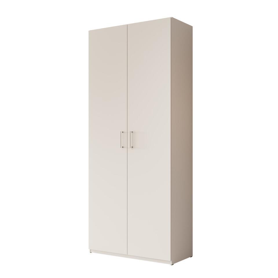 Meubella - Havron - Kledingkast 2 deurs - Wit - 89x42x211 cm | Leen Bakker