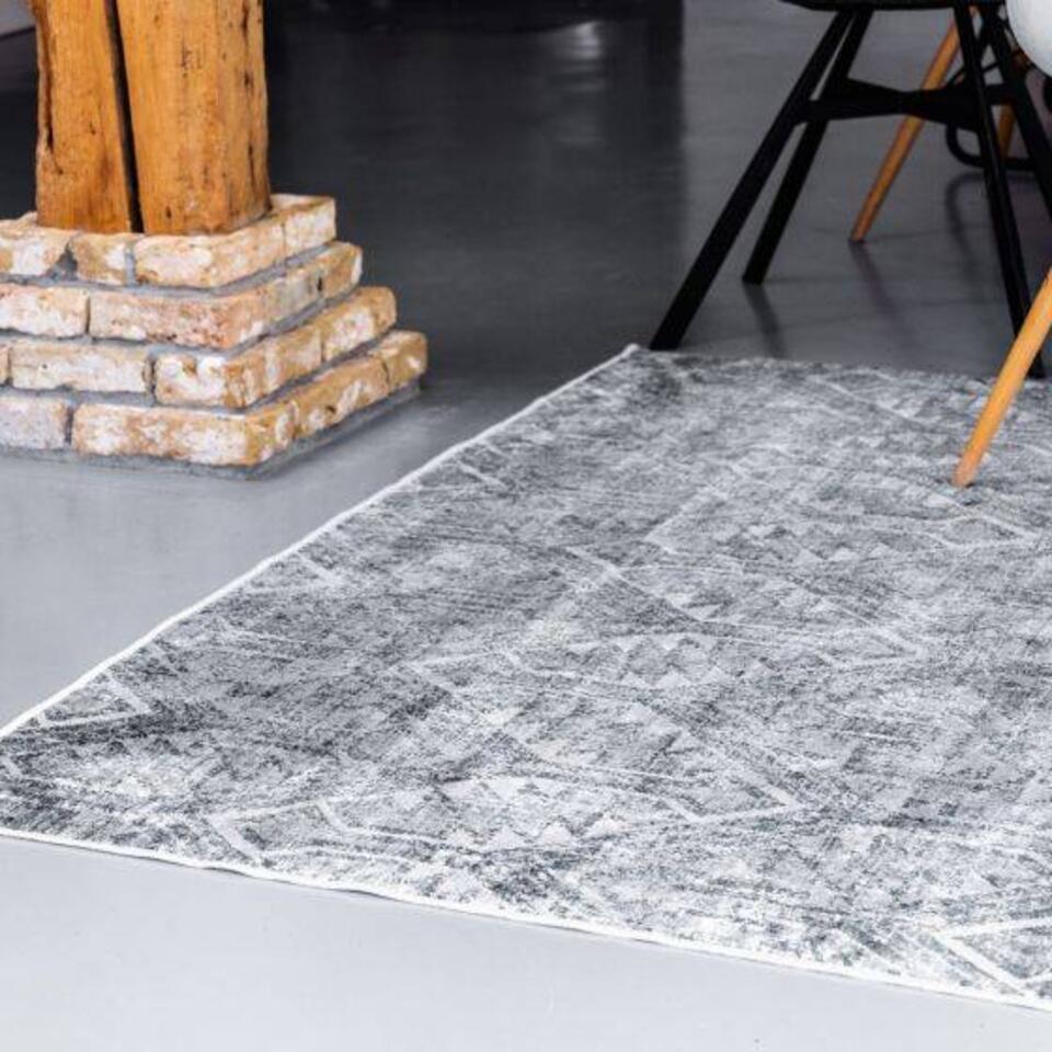 Vintage Vloerkleed Leonora Blauw - Eva Interior-[Afmetingen:120 x 170 ...