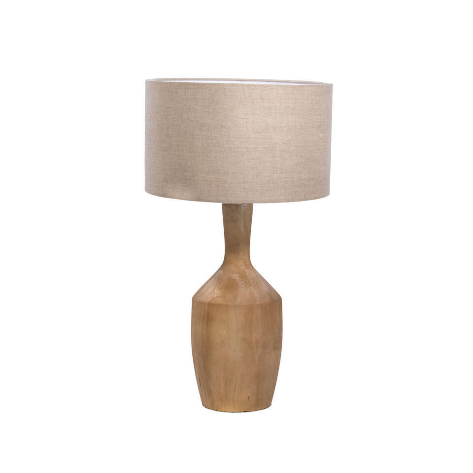 Tafellamp Naturel - 40cm - Hout - Tafellamp Riccardo | Leen Bakker