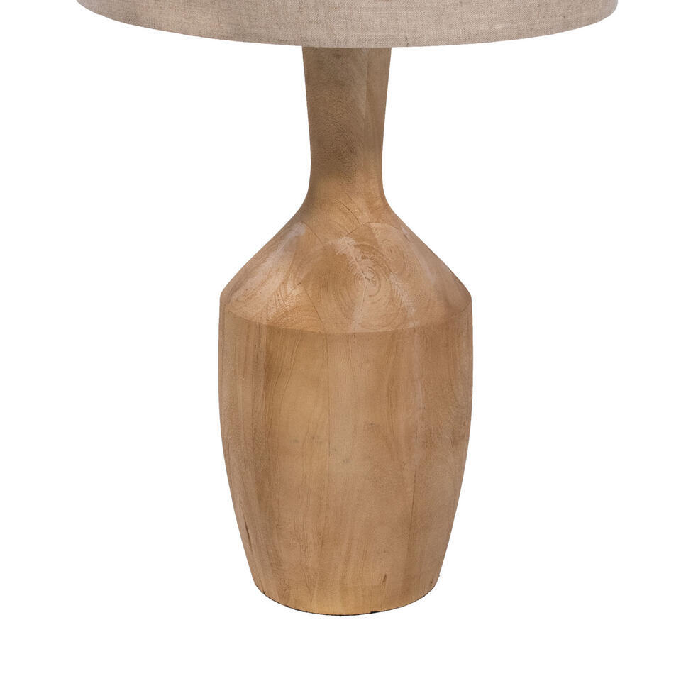 Tafellamp Naturel - 40cm - Hout - Tafellamp Riccardo | Leen Bakker
